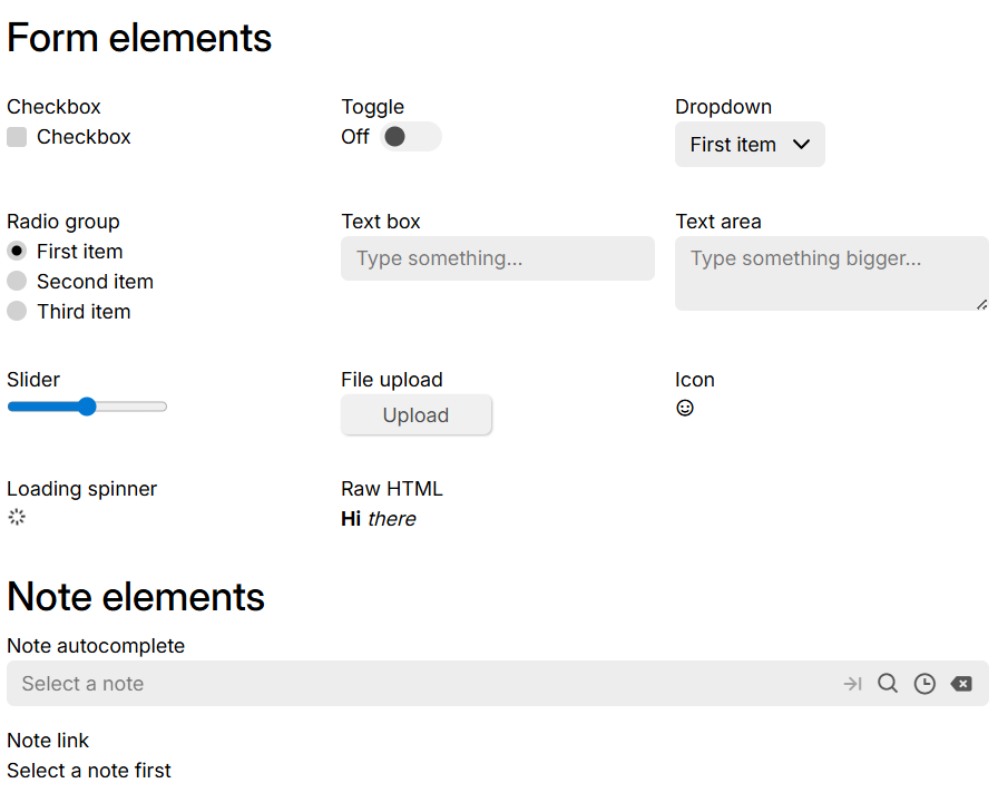 Built-in components - User Guide